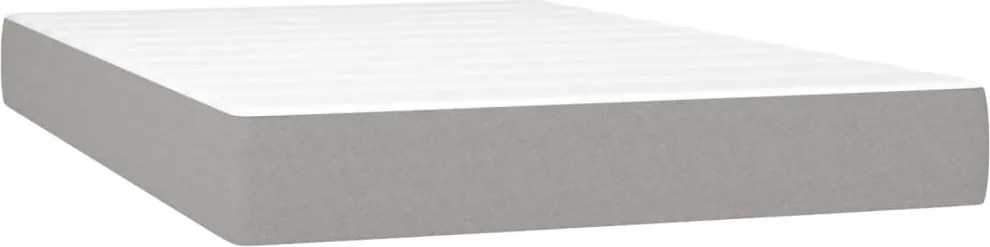 Box spring postel s matrací a LED světle šedá 120x190 cm textil 3270032