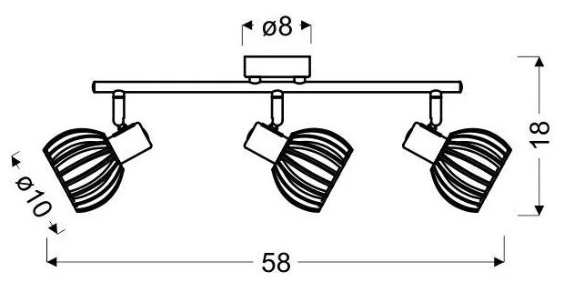 Stropní svítidlo v bílo-přírodní barvě ø 10 cm Atarri – Candellux Lighting