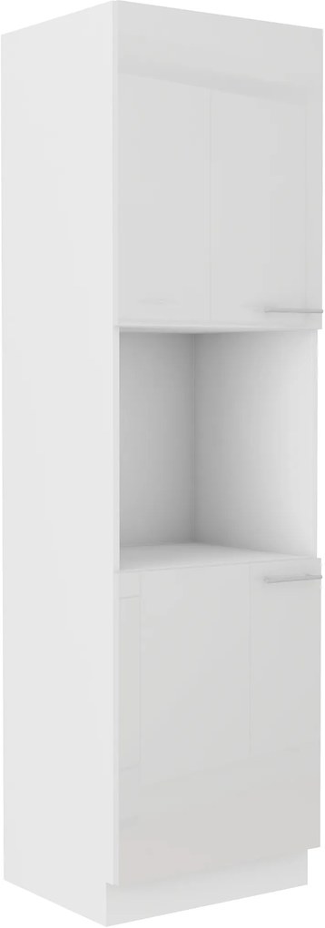 STL 60 cm skříňka vysoká 2D na vestavnou troubu LARA Barevné provedení: Bílá / Bílý lesk