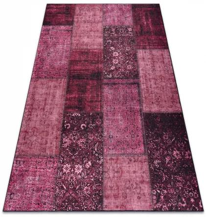 Kusový koberec ANTIKA 127 Vhodný k praní moderní patchwork růžový Rozměr: 120x170 cm