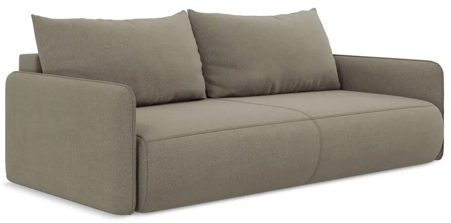 Béžová rozkládací/s úložným prostorem pohovka 216 cm Nanea - II. jakost – Makamii