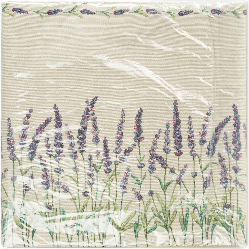 GOBELÍNOVÝ UBRUS LAVENDER 140X180 CM VZOROVANÝ