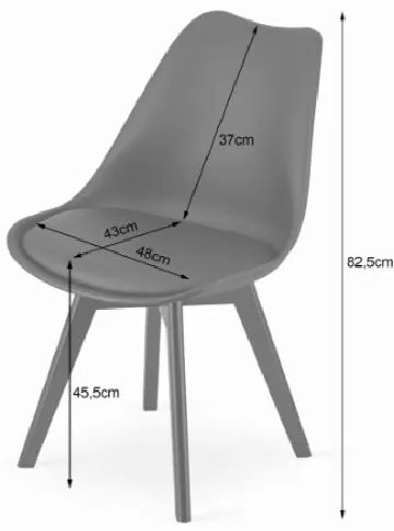 Bestent Jídelní židle šedá Dark-Basic