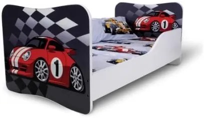 Dětská postel - Závodní auto - butterfly - 140 x 70 cm