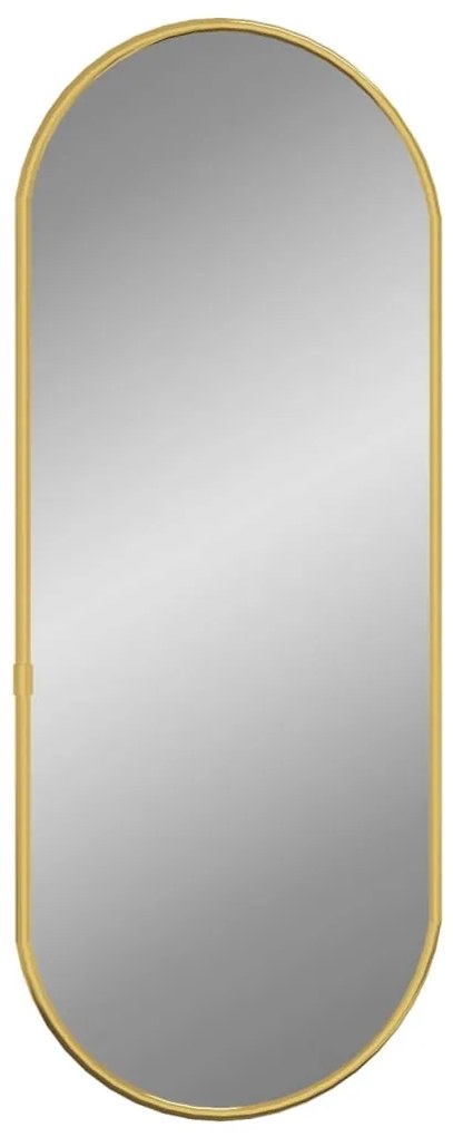 Nástěnné zrcadlo zlaté 50x20 cm oválné - Default Title