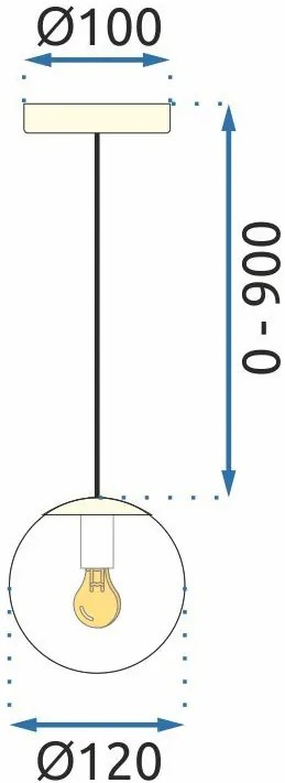Toolight Závěsné svítidlo s APP1249-1CP Gold