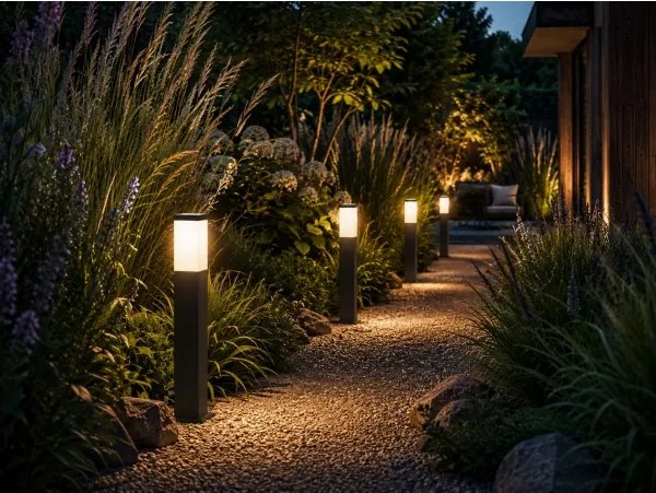 Venkovní lampa SOPPA 1xE27/60W/230V 65 cm IP44 antracit