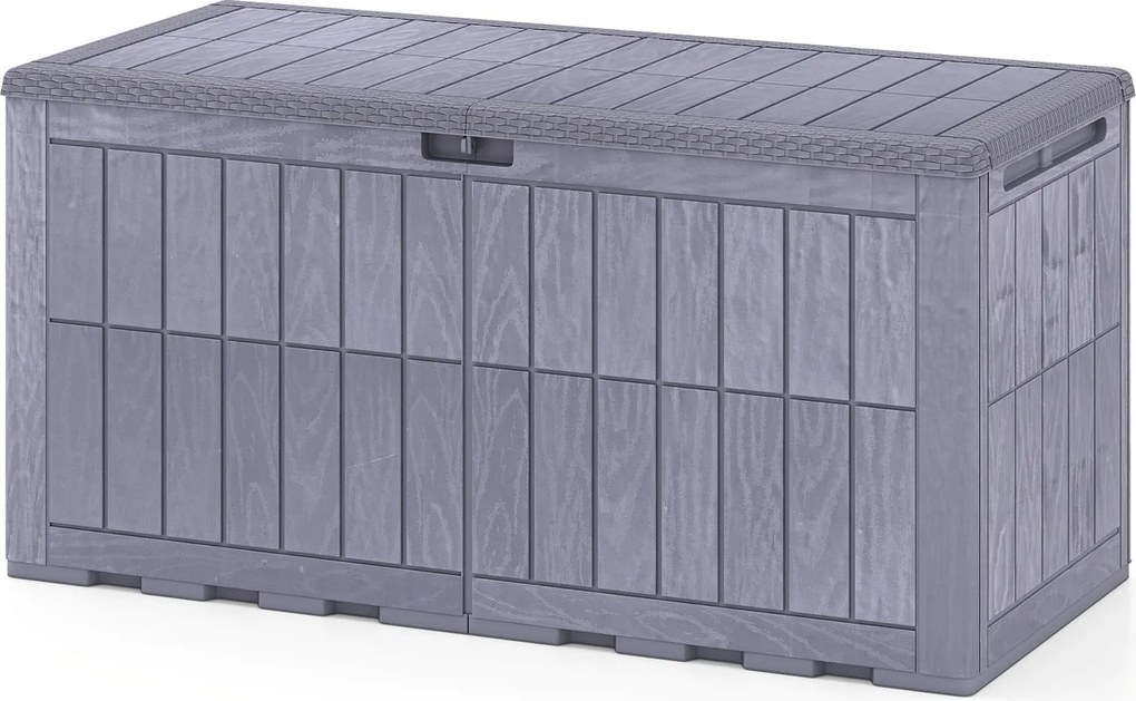 Costway Úložný box odolný proti povětrnostním vlivům 455 L venkovní – šedá