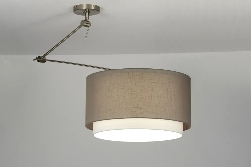 Závěsné designové svítidlo nad stůl Piega Taupe