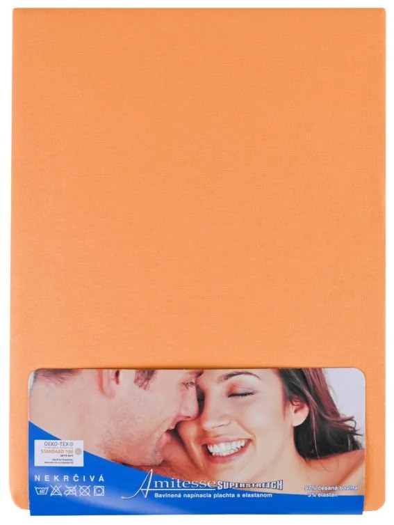 Plachta ložní mandarinková superstretch, Plachta 90x200