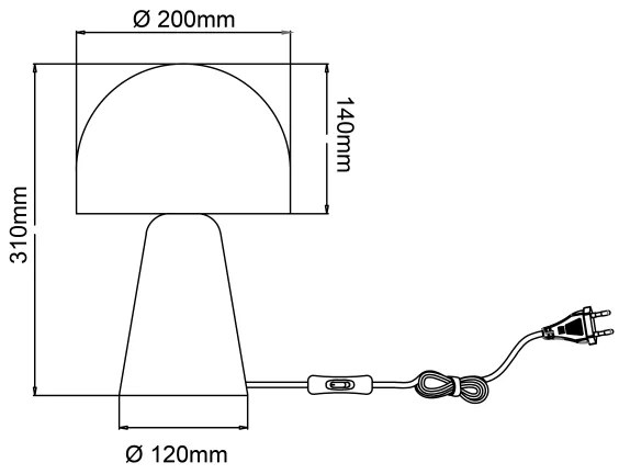 Brilliant - Stolní lampa NALAM 1xE14/40W/230V černá/jasan