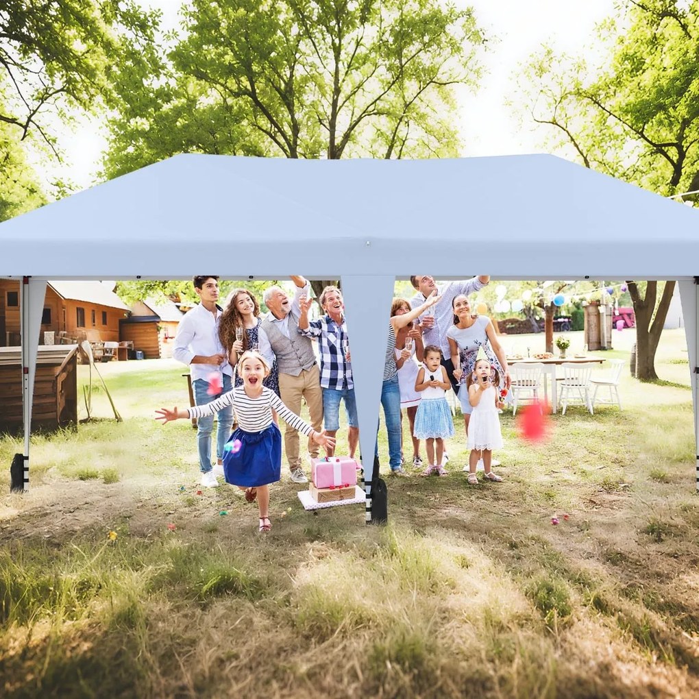 Costway Výsuvný skládací altán s taškou na kolečkách a UV ochranou 50+ – 3 × 6 m