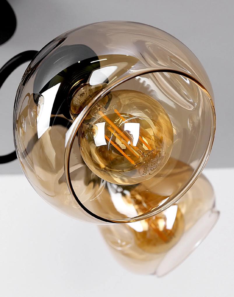 Candellux Černo-zlaté stropní svítidlo Unica pro žárovku 5x E27