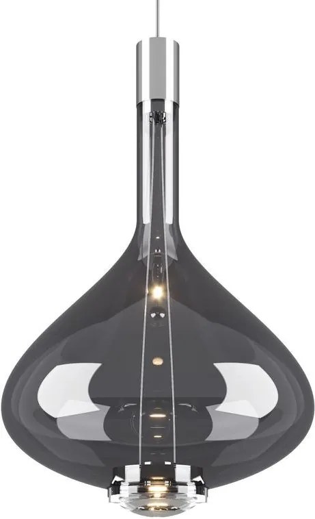 Studio Italia Design Sky-Fall Large 148010, závěsné svítidlo z kouřového skla, 2x10W LED 2700K dim, výška 52cm