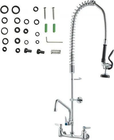 Komerční baterie s oplachovacím rozprašovačem, 91,4 cm výška, 20,3 cm střed, 30,5 cm
