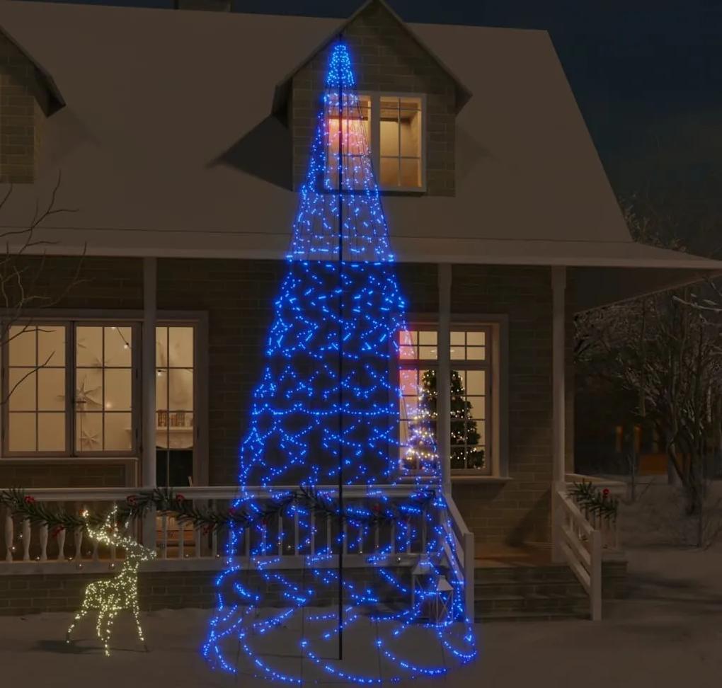 vidaXL Vánoční stromek na stožár 1 400 ch LED diod 500 cm [343544] Barva: Teplá bílá