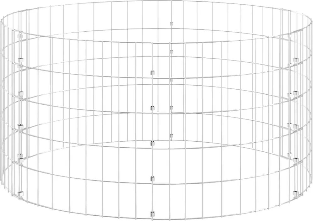 Zahradní kompostér Ø 100 x 50 cm pozinkovaná ocel 3115943