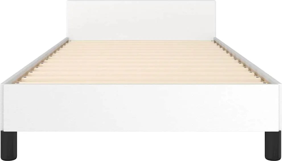 Rám postele s čelem bílý 80 x 200 cm umělá kůže 3125538
