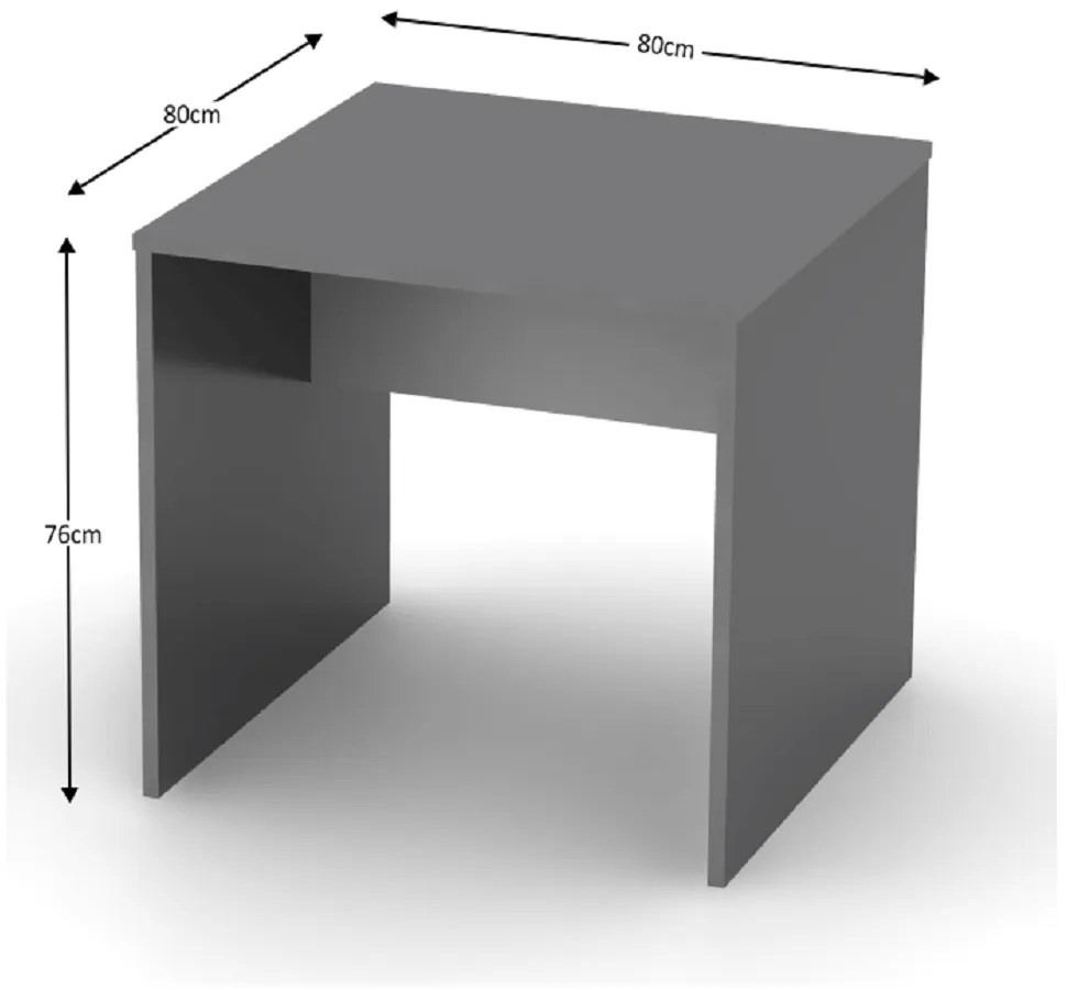 Kondela Psací stůl, grafit / bílá, RIOMA NEW TYP 17