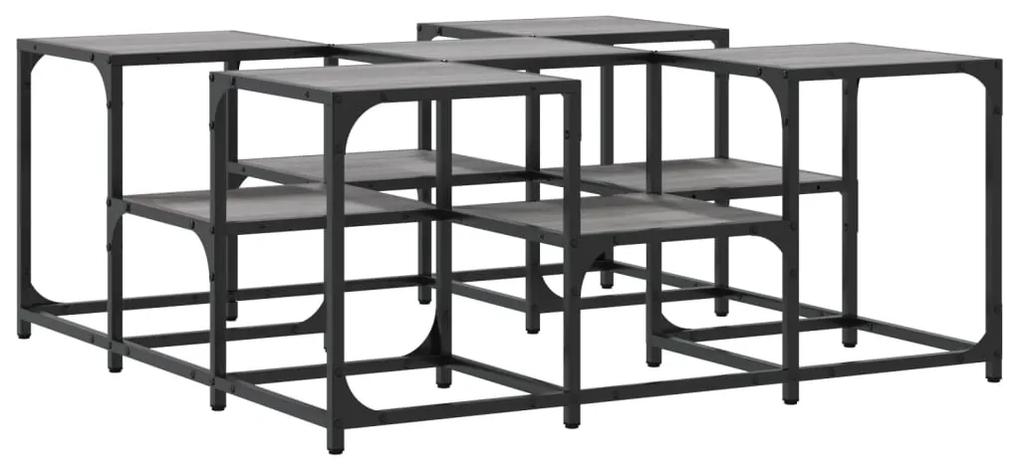 Konferenční stolek šedý sonoma 91 x 91 x 40 cm kompozitní dřevo - Default Title