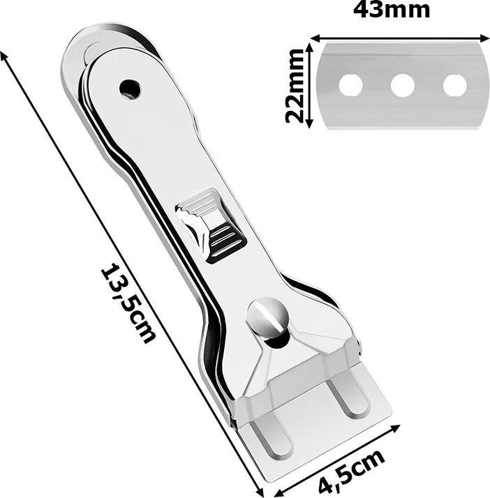 Verk Group Induktívní škrabka na varnou desku, keramické řezačky na sklo x6
