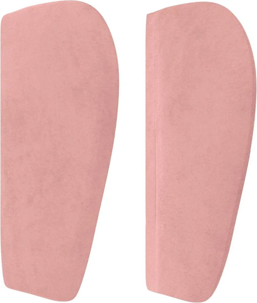 Čelo postele typu ušák růžová 203x23x78/88 cm samet 3117649