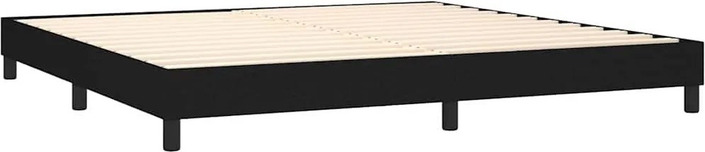 Box spring postel s matrací a LED černá 200x200 cm textil 3133263