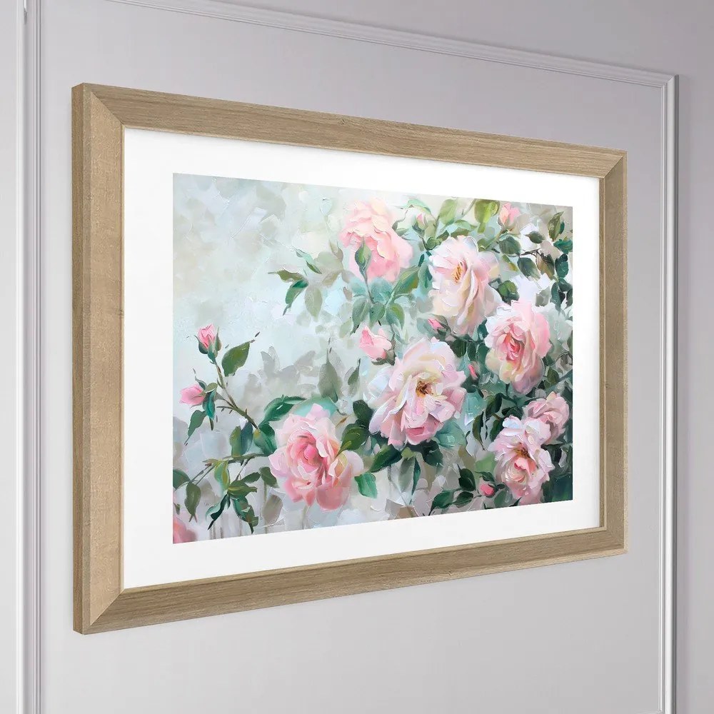Tištěný obraz s rámem 75x56 cm Blooming Roses – Styler