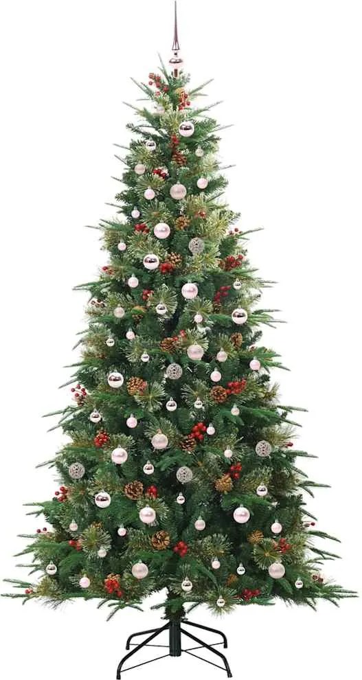 Umělý Skládací Vánoční Strom s stojanem Zelená 240 cm PE a PVC 3397447