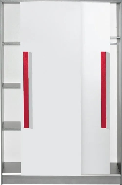 Casarredo - Komfort nábytek Dětská šatní skříň GYT 13 antracit/bílá/červená