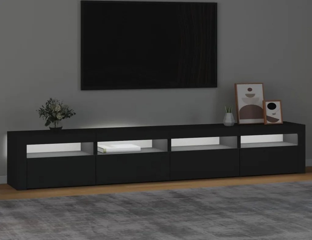 vidaXL TV skříňka s LED osvětlením 240x35x40 cm [3152763] Barva: Betonová šedá