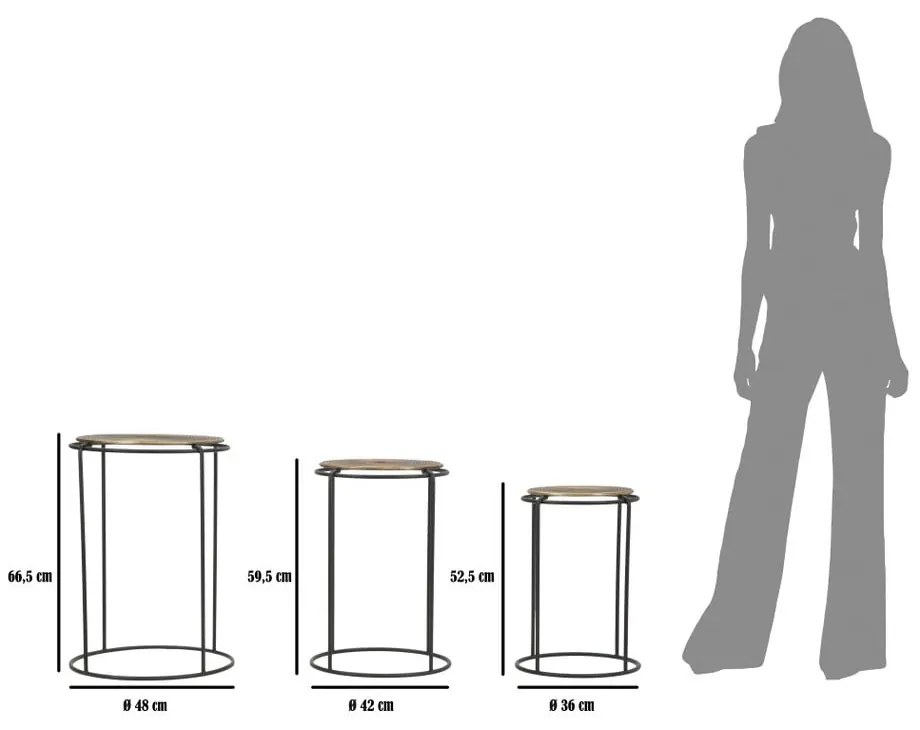 Sada 3 odkládacích stolků Mauro Ferretti Roundy