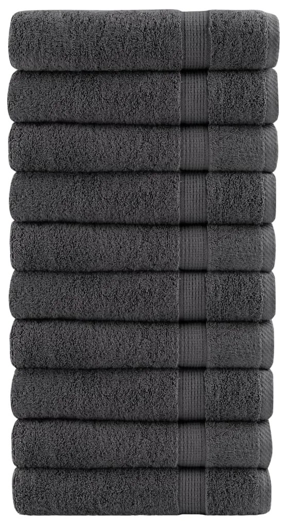 Prémiové ručníky SOLUND 10 ks antracitové 50x100 cm 600 g/m² 137158