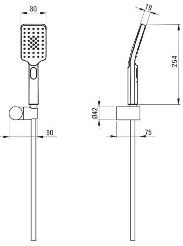 Deante NGA_N41K - Sprchová sada ALPINIA černá