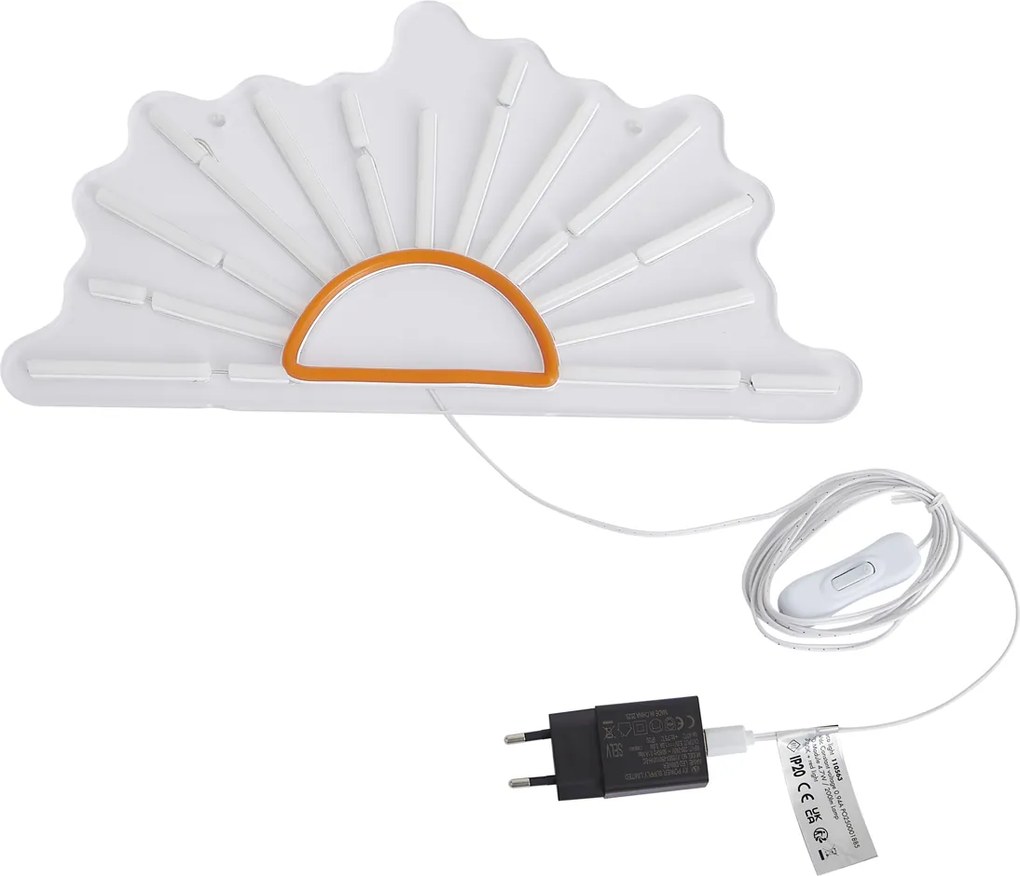 Neonová nástěnná lampa Teplá bílá s oranžovou včetně LED - Sunset