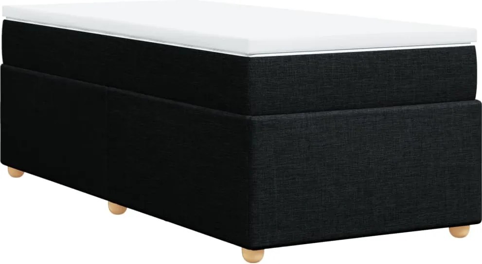 Box spring postel s matrací černá 100 x 200 cm textil 3285354