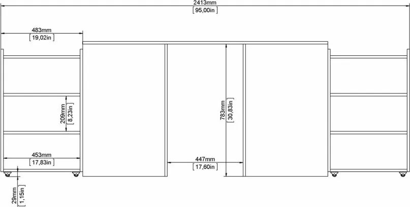 FALCO Čelo postele Simplicity 135 beton/bílý lesk