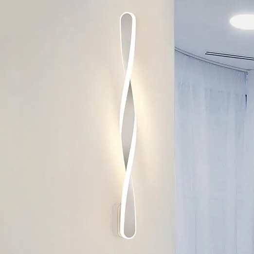 Designové moderní Led nástěnné svítidlo Spirálová lampa 22W 56 cm