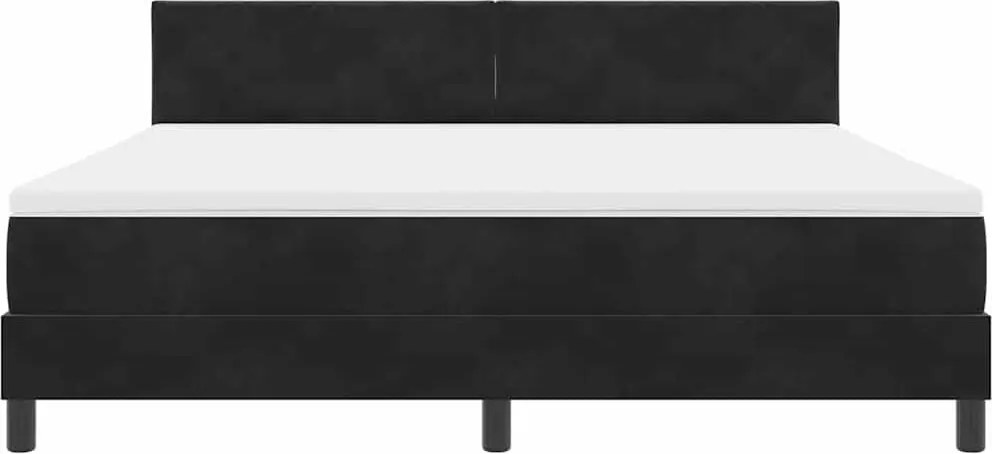 Postel s boxspringem s čelo Černá 180 x 200 cm samet 3339256