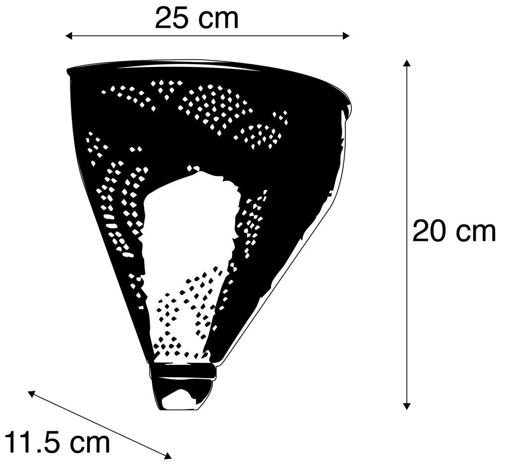 Orientální nástěnná lampa zlatá - Zayn