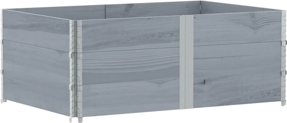 Zahradní truhlík šedý 150 x 100 cm masivní borové dřevo 3295441