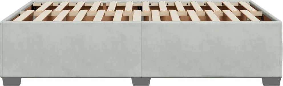 Rám postele bez matrací světle šedá 120x190 cm samet 3284619