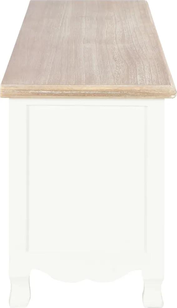 vidaXL TV stolek 120 x 30 x 40 cm dřevo [249889] Barva: Bílo-hnědá