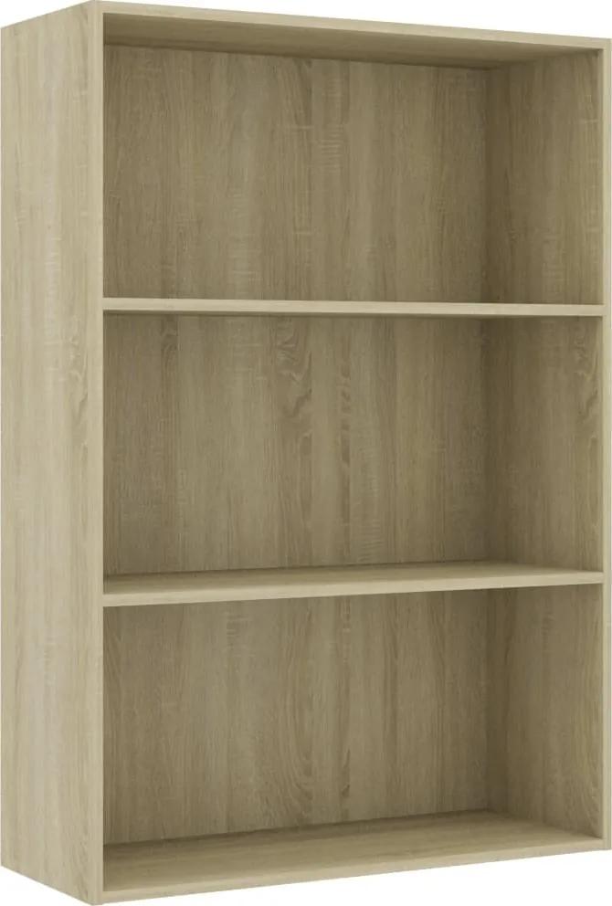 vidaXL 3patrová knihovna 80 x 30 x 114 cm dřevotříska [801011] Barva: Betonová šedá