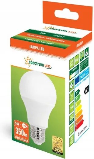 Spectrum LED LED žárovka Studená E-27 230V 5W 13272