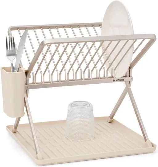 Béžový kovový dvoupatrový odkapávač 37x33 cm – Brabantia