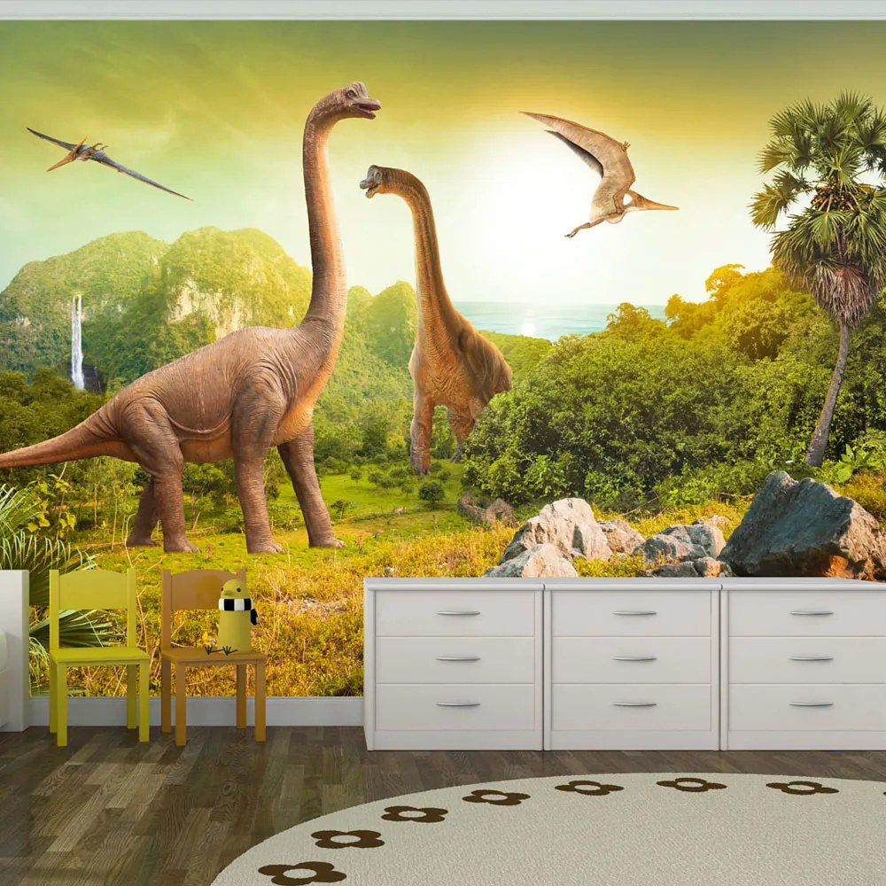 Samolepící fototapeta - Dinosauři pro děti 294x210