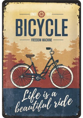Postershop Plechová cedule: Bicycle (Freedom Machine) - 30x20 cm