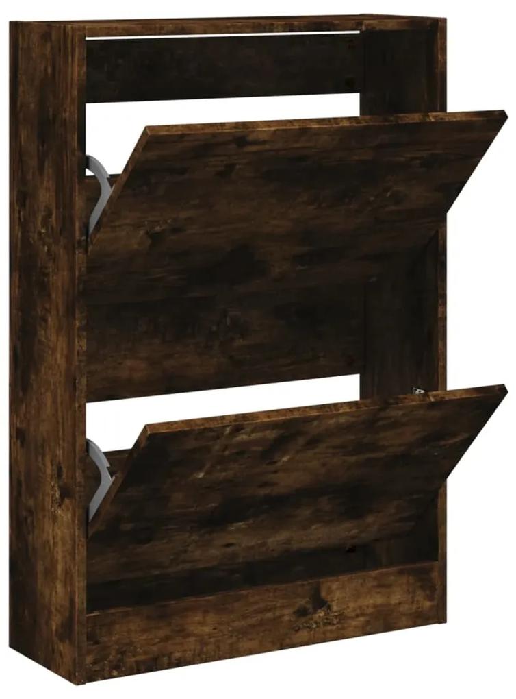 Botník kouřový dub 60 x 21 x 87,5 cm kompozitní dřevo - Default Title