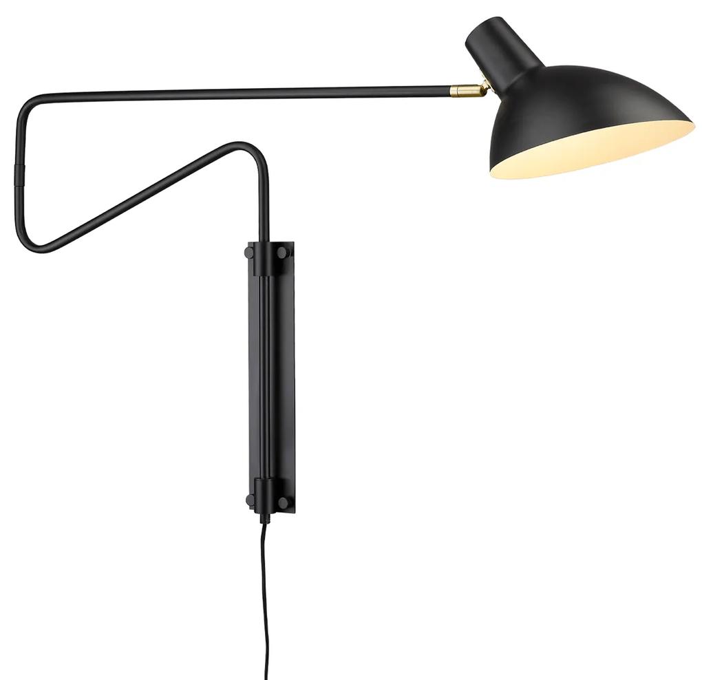 Halo Design 739295 nástěnná lampa Metropole Deluxe, kov, černá, 68,5cm
